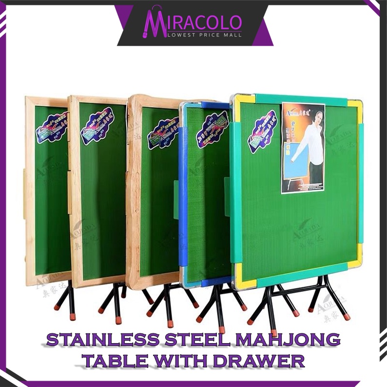 MIRA 3V Mahjong & Lami Table / Fordable Square Mahjong Table / Meja ...