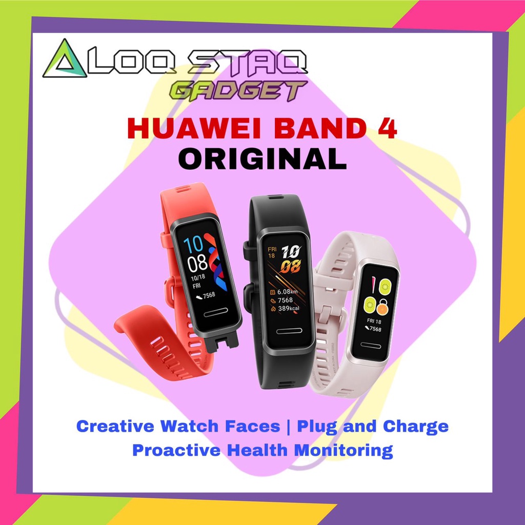(GLOBAL)HUAWEI Band 4 Smart Band/Smartband Sleep Monitor Heart Rate ...