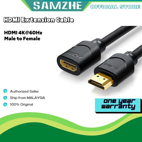 SAMZHE HDMI-Compatible Extender 4K 60Hz Extension Cable Male to Female ...