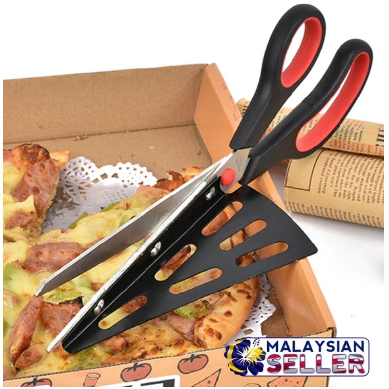MALAYSIA: GUNTING POTONG PIZZA/ ALAT POTONG PIZZA / Gunting Piza dengan pinggan hidangan piza ...