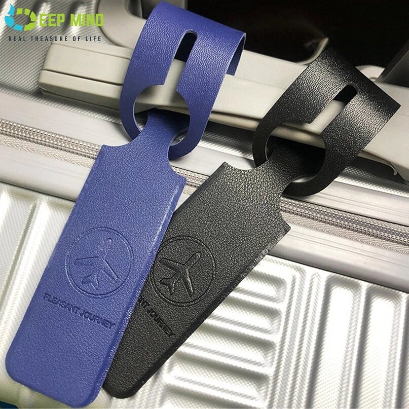 DM Leather Luggage Tags Baggage Suitcases Travel Labels Plane Shape ...