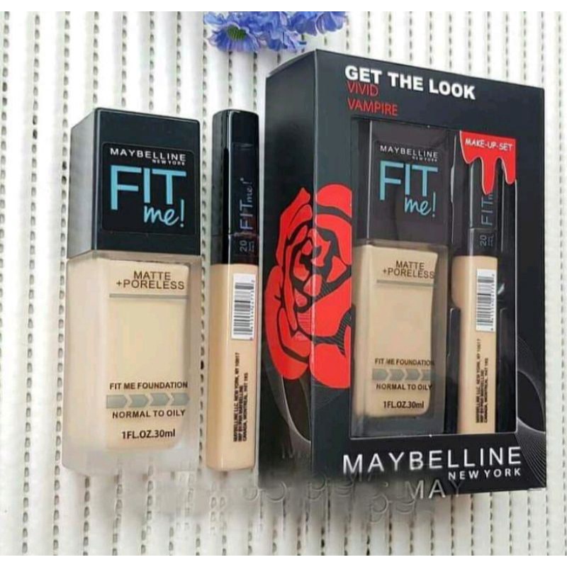 Maybelline Fit me set 2 in 1 (Foundation + Concealer) | Shopee Malaysia