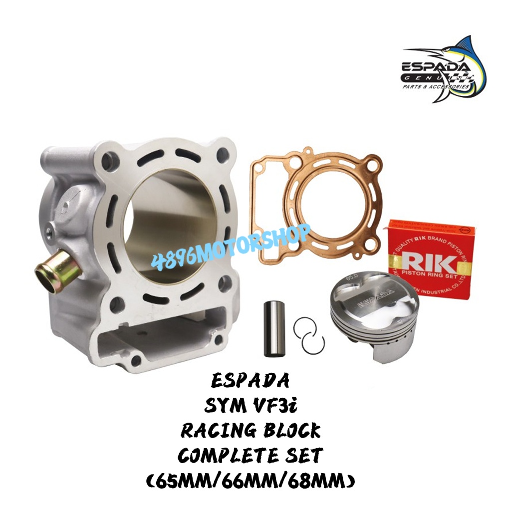 100% ORIGINAL ESPADA SYM VF3I 185 SEMI DOME FJN FORGED PISTON CERAMIC RACING SUPER BLOCK ...