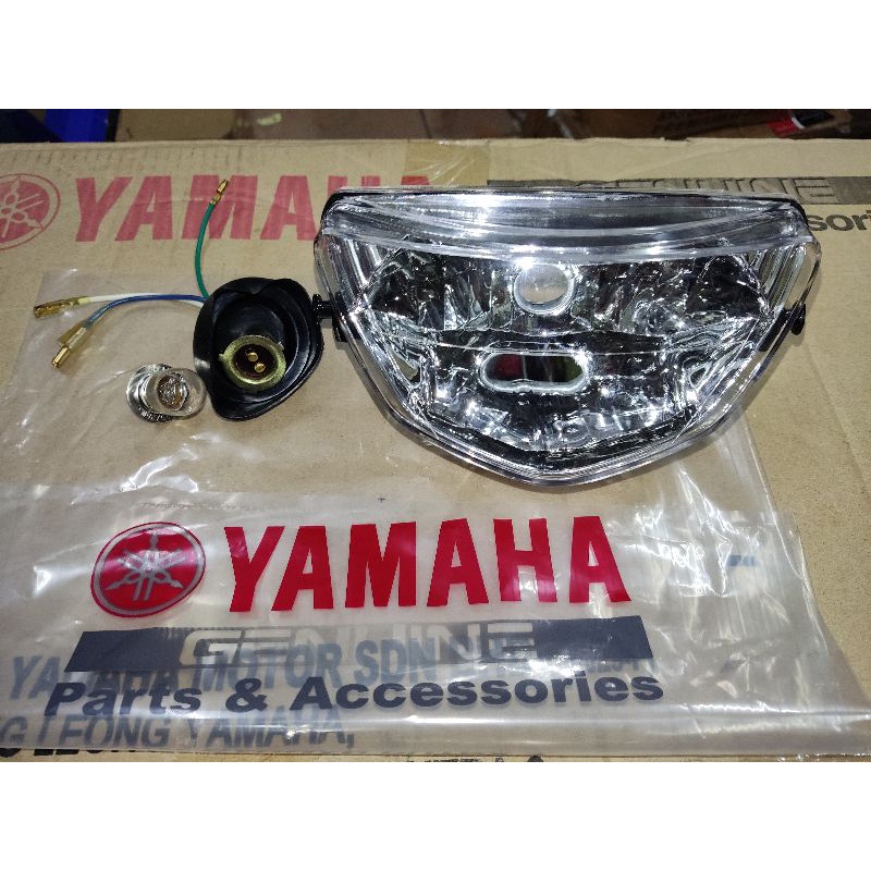 YAMAHA Y125 HEAD LAMP INCLUDE SOCKET & BULB lampu depan besar 125 125z 125zr y125z y125zr clear ...