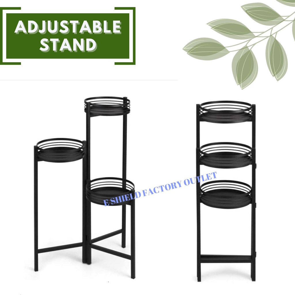 Decorative Flower Stairs Adjustable Plant Stand Metal Blooming Flower ...