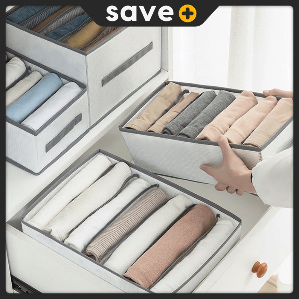 SAVE Foldable Storage Box Wardrobe Organizer Clothes Organizer Linen ...