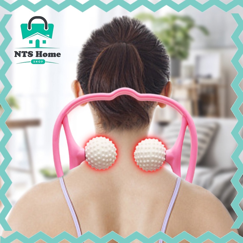 Hand Held Neck Massager Roller Massage | Dual Head Cervical Vertebra ...