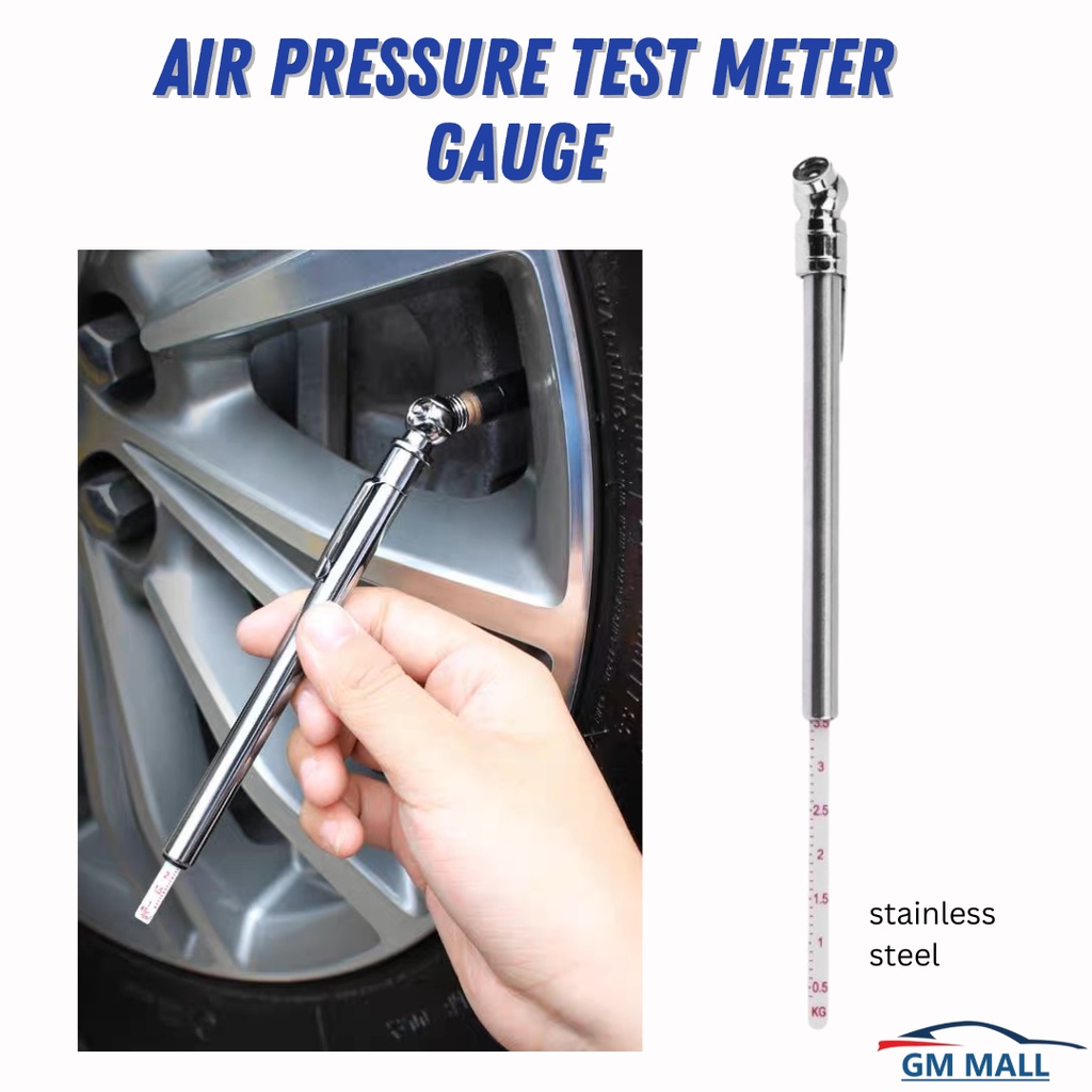 CAR TYRE Air Pressure Test Pen Measurement Device Tolok Pump Angin ...