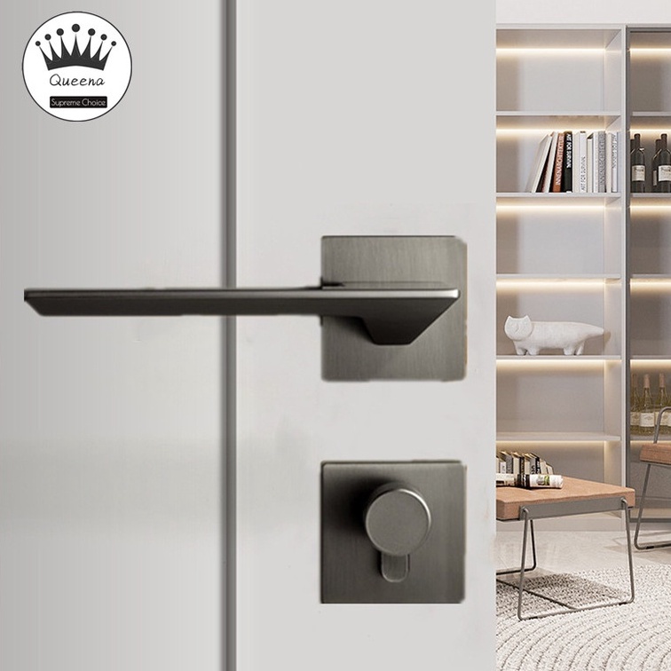 Square Lever Lock Entrance Lockset Nordic Style Bedroom Silent Door ...