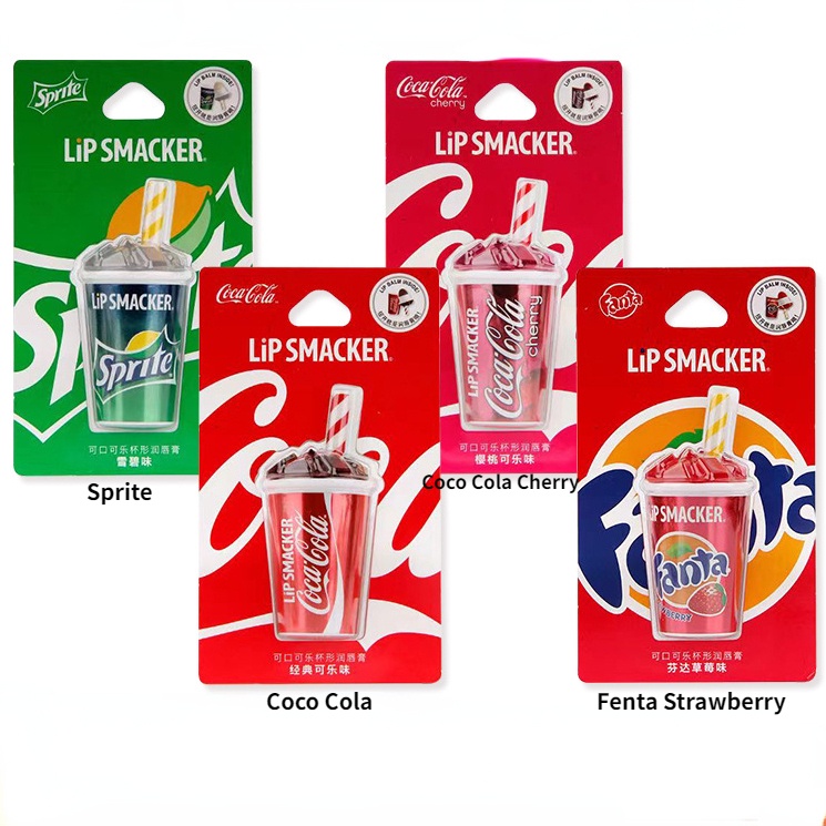 Lip Smacker Coca-Cola Fanta Sprite Party Pack Lip Glosses Cup Lip Balm ...