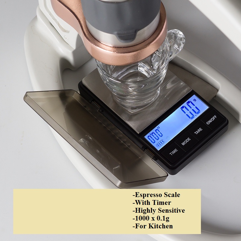 Pocket Small Coffee Scale with Timer, 1000 x 0.1g Digital Gram Scale ...