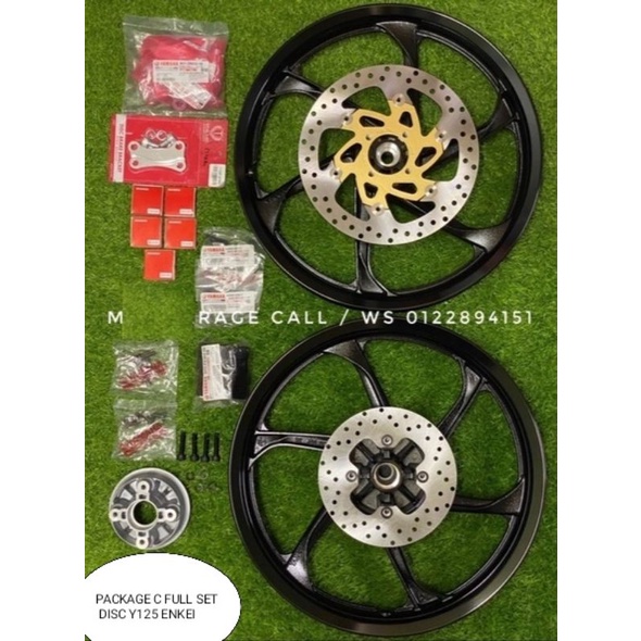 YAMAHA ORIGINAL HLY SPORT RIM 6 BATANG Y125Z 5XK Y125ZR PNP Y15 Y16 RS150 RSX150 FULL SET BLACK ...