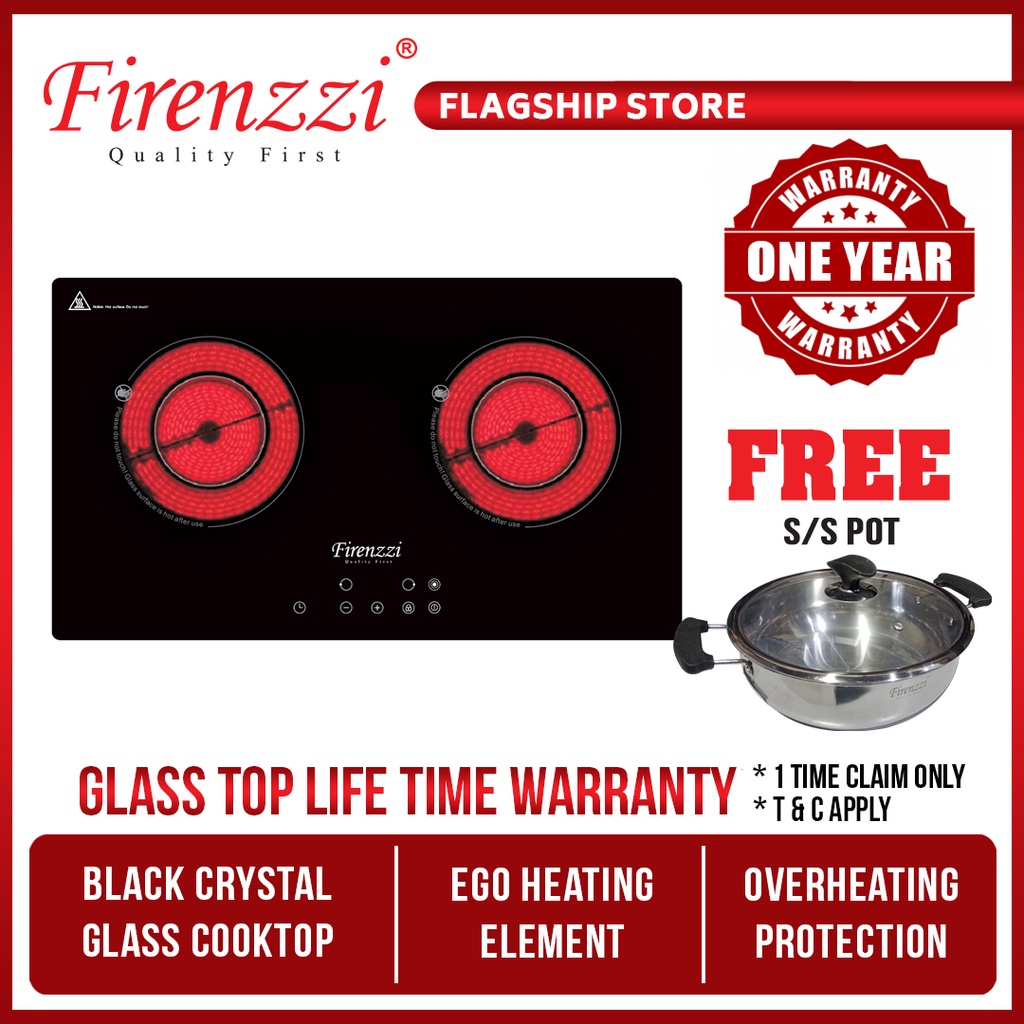 Firenzzi Ceramic Cooker With E.G.O Heating Element Technology FRR-2199 ...