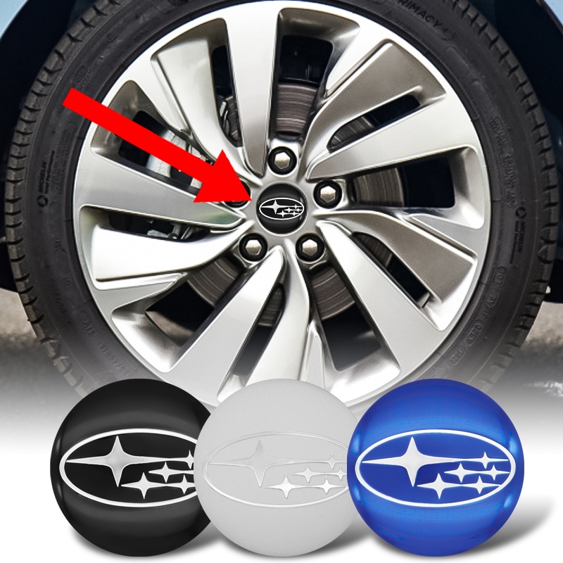 4pcs 56mm tire hub center Subaru logo sticker hub cap decal for Subaru ...