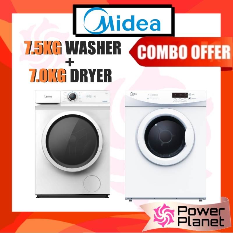 [COMBO OFFER] Midea 7.5KG Front Load Washing Machine MF100W75 Washer ...