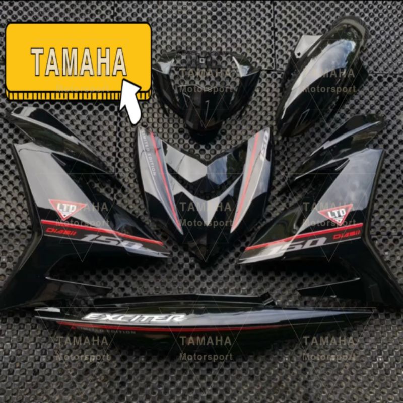 Yamaha Y15 Y15zr V1 V2 Exciter LTD limited edition black cover set free emblem(×4) | Shopee Malaysia