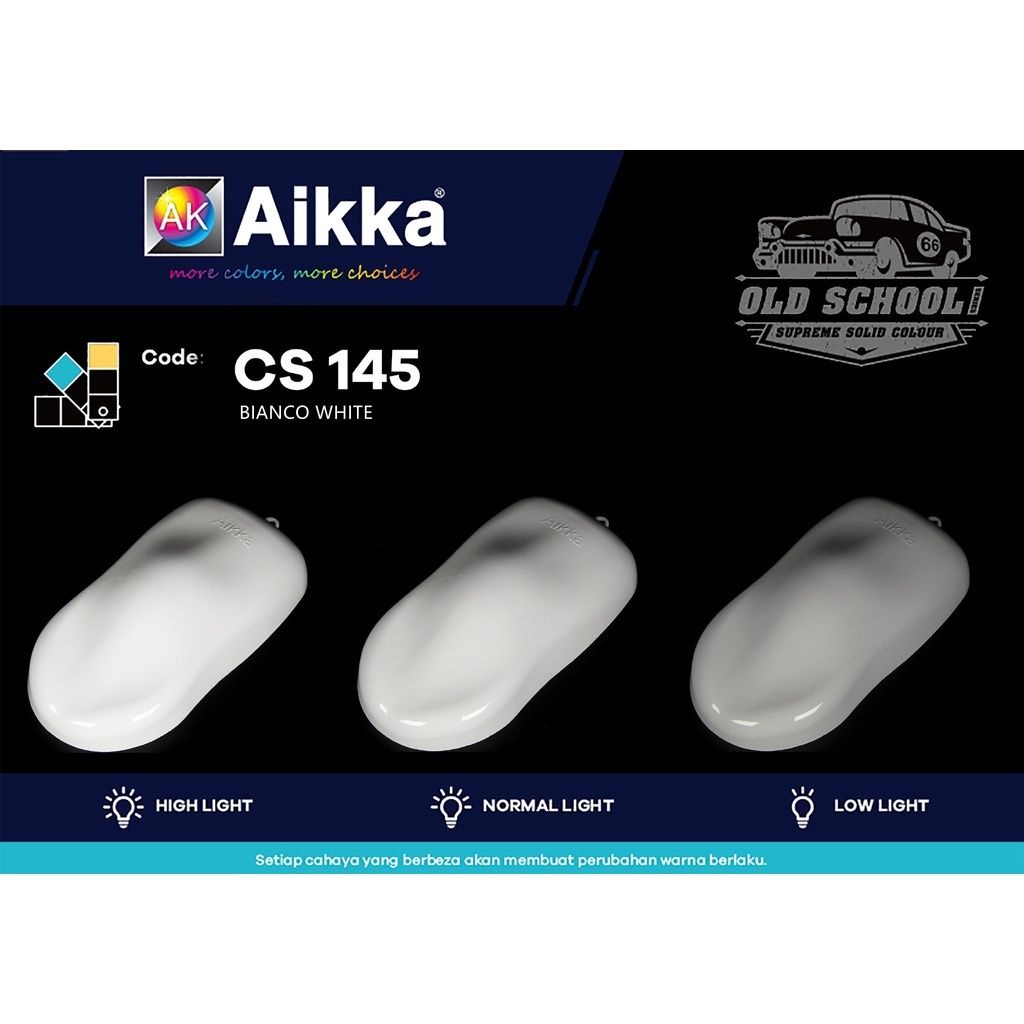 AIKKA CS145 BIANCO WHITE OLD SCHOOL SUPREME SOLID COLOUR 2K PAINT ...
