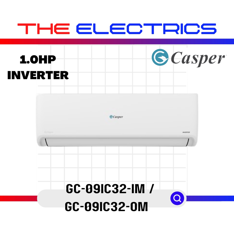 CASPER SINGLE SPLIT AIR CONDITIONER VERDE SERIES R32 INVERTER 1.0HP GC ...