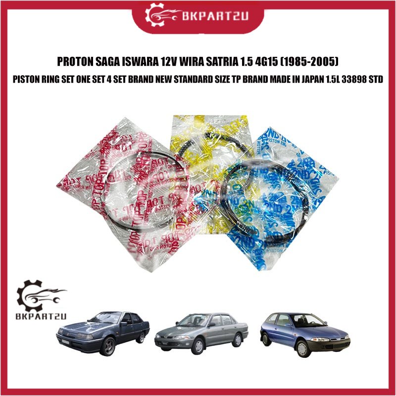 PROTON SAGA ISWARA 12V WIRA SATRIA 1.5 4G15 PISTON RING SET ONE SET 4 ...