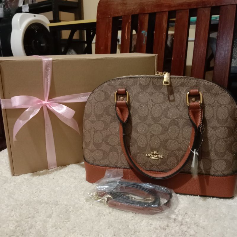 coach alma made in vietnam with brown box | Shopee Malaysia