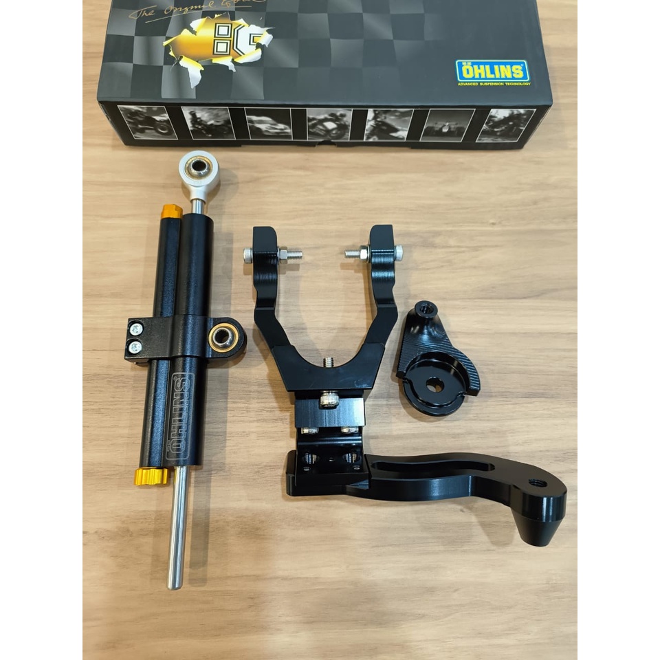 Ohlins Damper Bracket Rxz Rx-z Yamaha Steering Stabilizer Black Silver ...