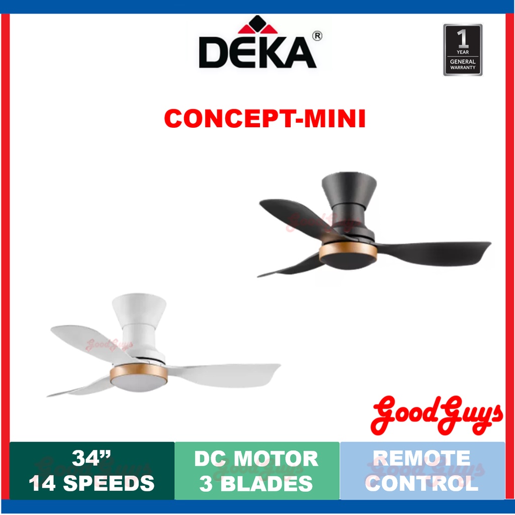 DEKA CONCEPT-MINI 34'' Ceiling Fan / Remote Control / DC Motor | Shopee ...