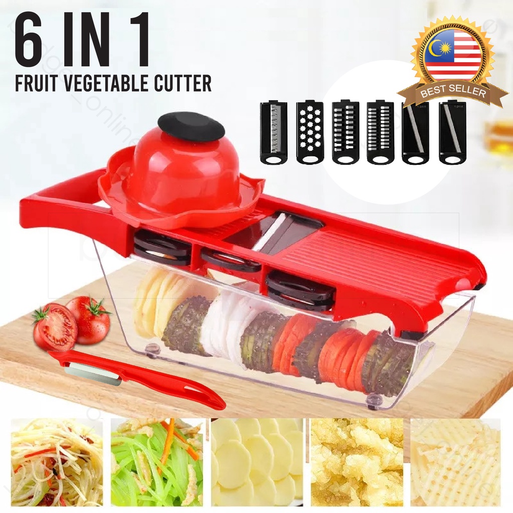 6 IN 1 Fruit & Vegetables Cutter With Container Shredder ...