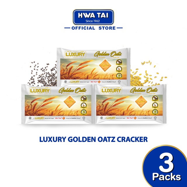 HWA TAI LUXURY Golden Oatz Cracker (160g x 3 Packs) | Shopee Malaysia