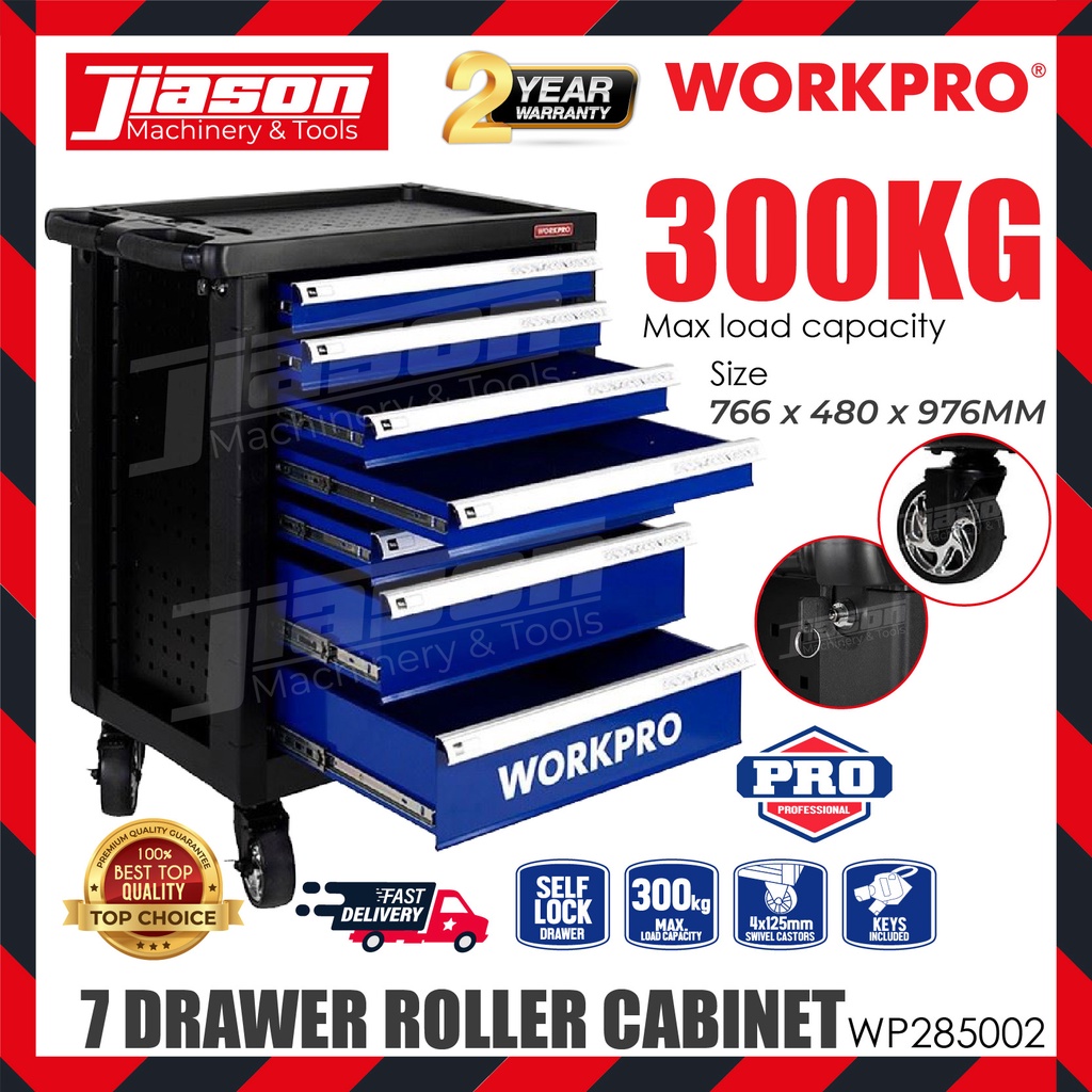 WORKPRO WP285002 7 Drawer Roller Cabinet (Max Load : 300KG) | Shopee ...