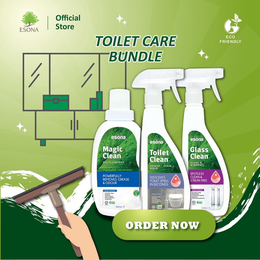 ESONA Toilet Care Bundle Bathroom Cleaner Multi Surface Cleaner ...