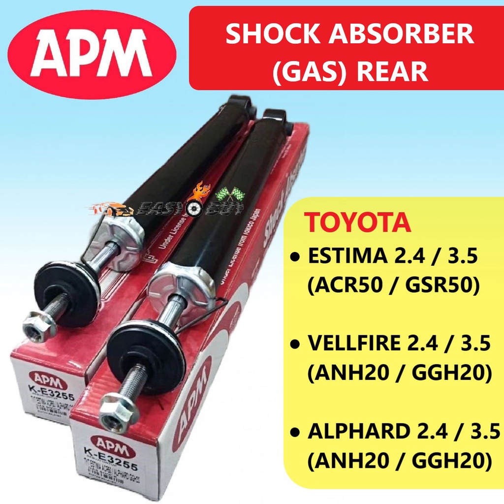 ORIGINAL APM REAR BELAKANG SET SHOCK ABSORBER (GAS) - TOYOTA ESTIMA ...