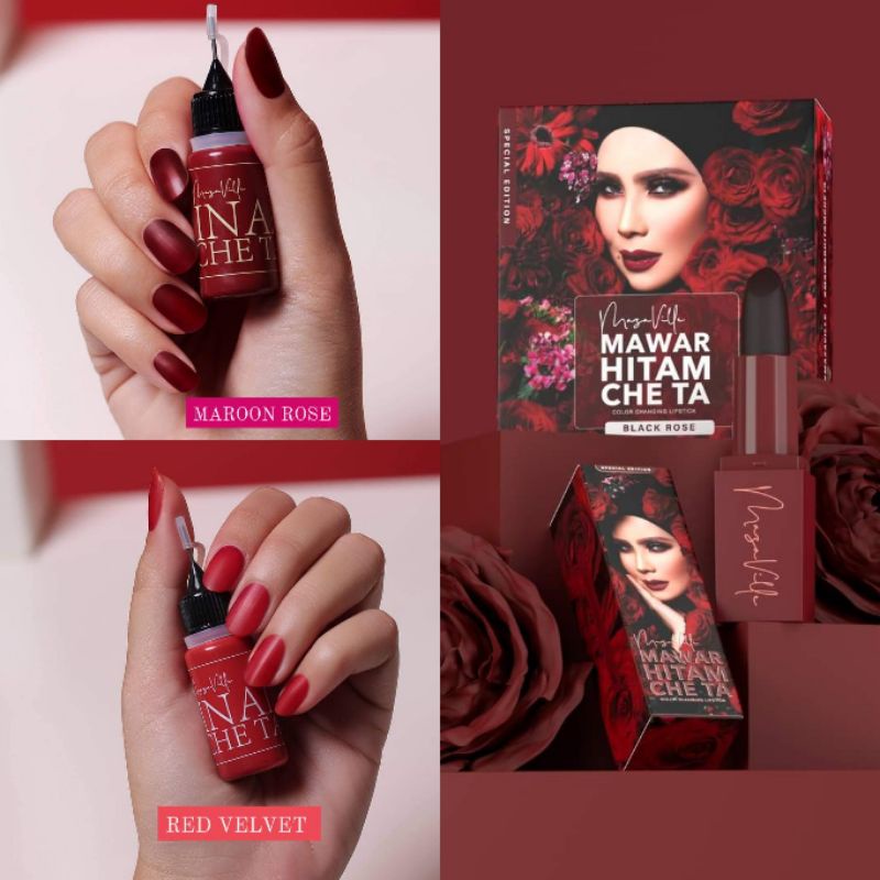 INAI KUKU CHE TA BY MAZEVILLE CHETA 🔥ORIGINAL🔥 MAWAR HITAM LIPSTICK ANAS VELVET LIPTINT MENTARI ...