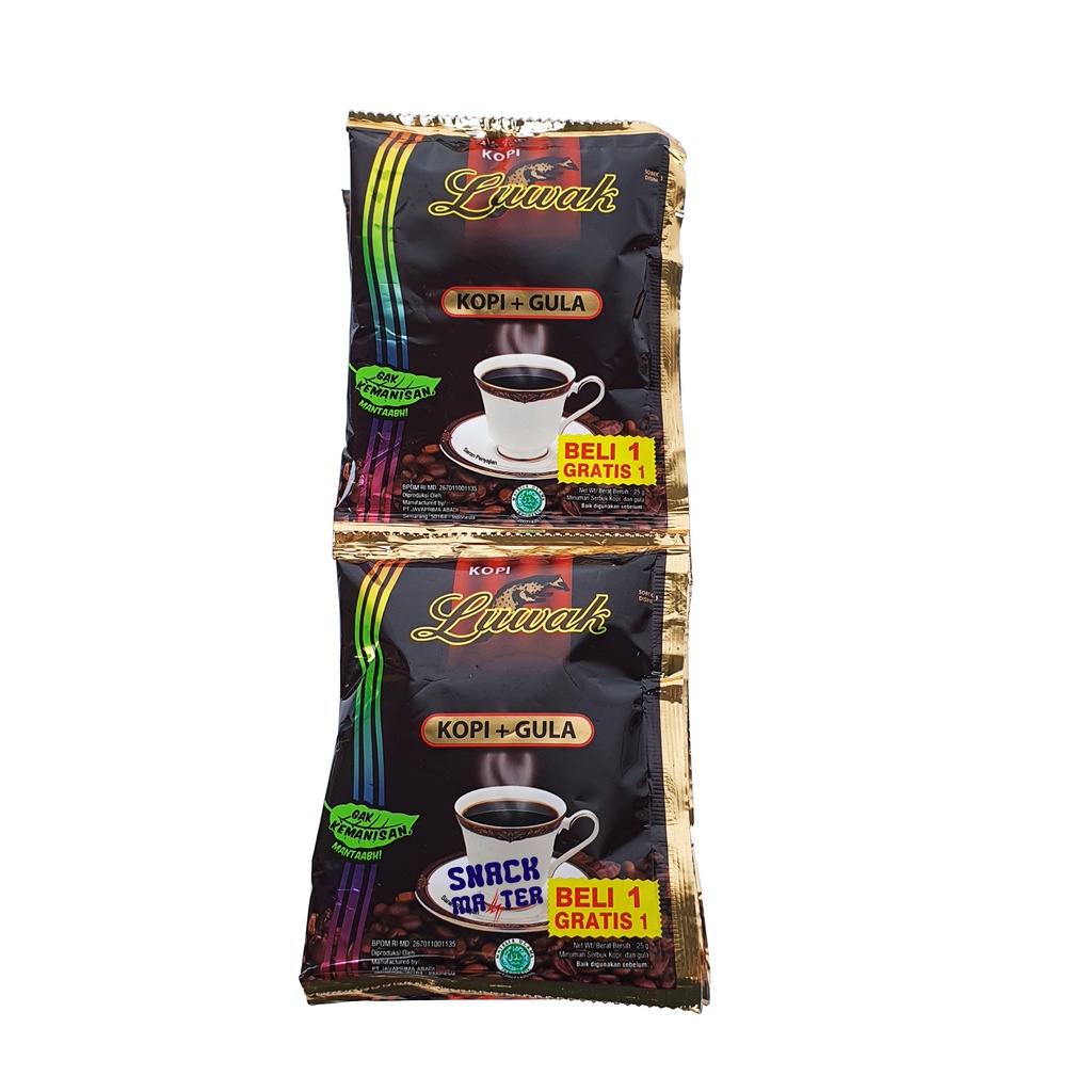 Kopi Luwak Hitam Kopi +Gula- Netto 9bks x 25gr | Shopee Malaysia