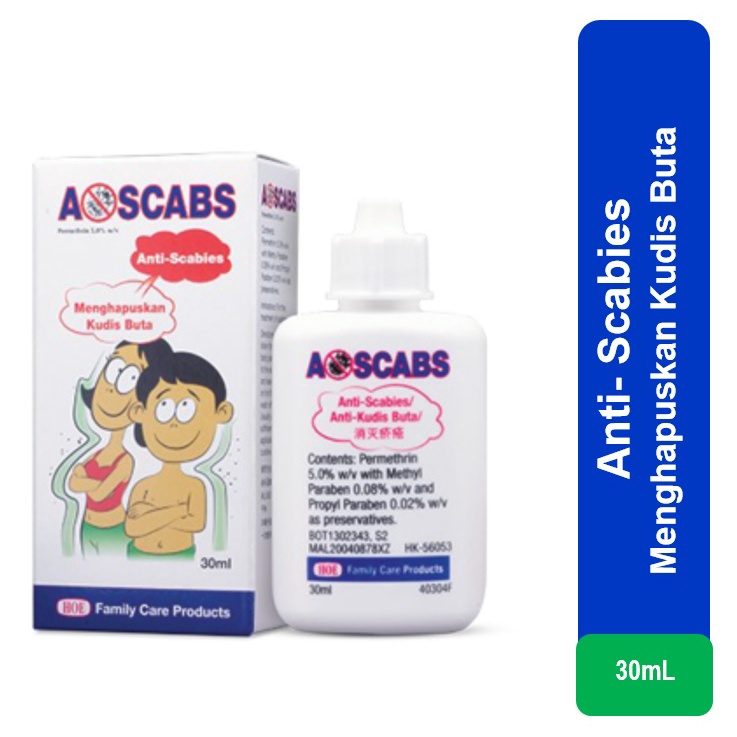 A-SCABS ANTI SCABIES Anti Kudis Buta Permethrin 5% LOTION 30ML 1st ...