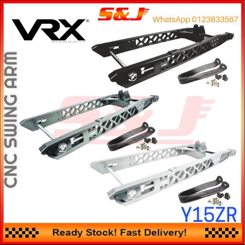 VRX CNC SWING ARM SET Y15 Y15ZR Y16 Y16ZR WITH ARM RUBBER + 2 INCH ...