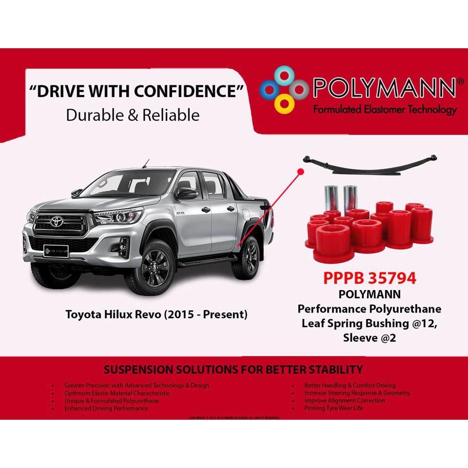 POLYMANN Toyota Hilux Revo 2015 - Present Front Upper / Lower Arm ...