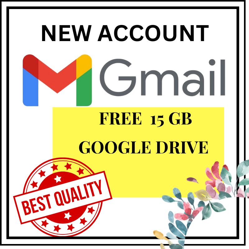 NEW GOOGLE GMAIL ACCOUNT + FREE GOOGLE DRIVE 15GB STORAGE [ LIFETIME & HIGH QUALITY] | Shopee ...