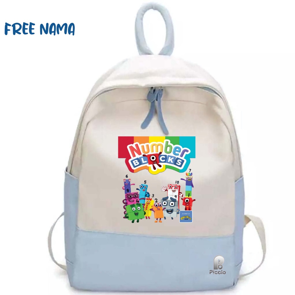Elementary school children's school bag backpack number blocks number ...