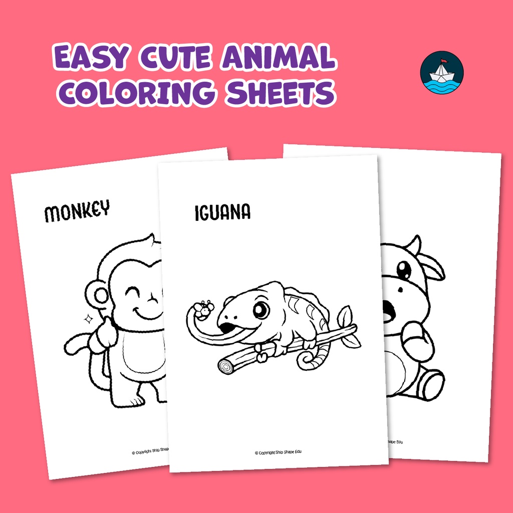 [PDF] Easy Cute Animal Coloring Sheets for Toddlers and Preschoolers ...