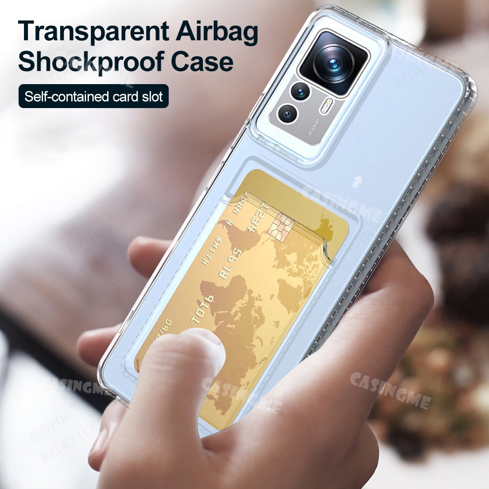 Xiaomi 12T 12TPro 12 T Pro 5G 4G 2022 All Transparent Card Slot Holder ...