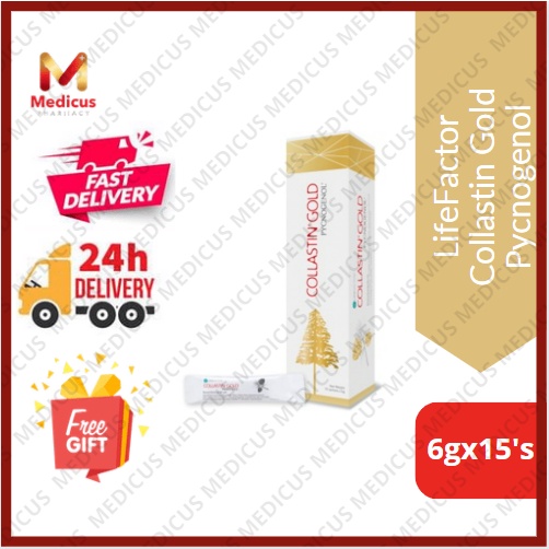 [FREE SHIPPING!] LifeFactor® Collastin® Gold Pycnogenol® 6gx15 sachets ...