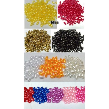 4x8mm ABS Plastic Rice Beads | Shopee Malaysia