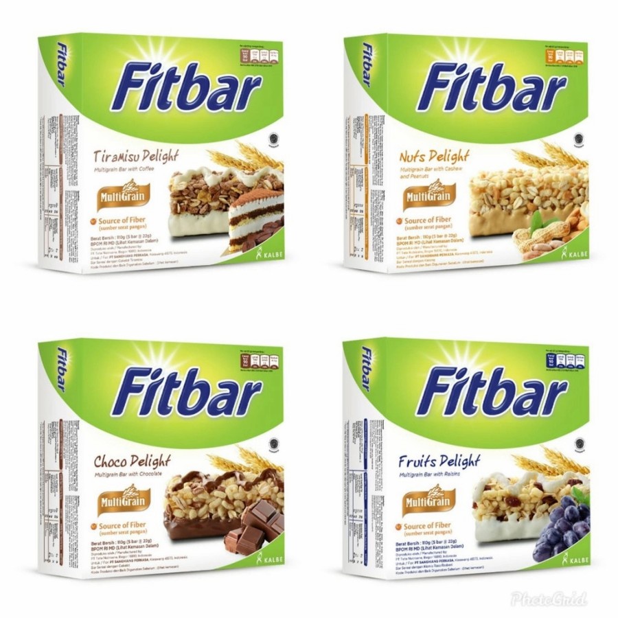 Ad SHops FITBAR Healthy snack Contents 5 x 22 Grams Choco/ Nuts/ Fruits ...