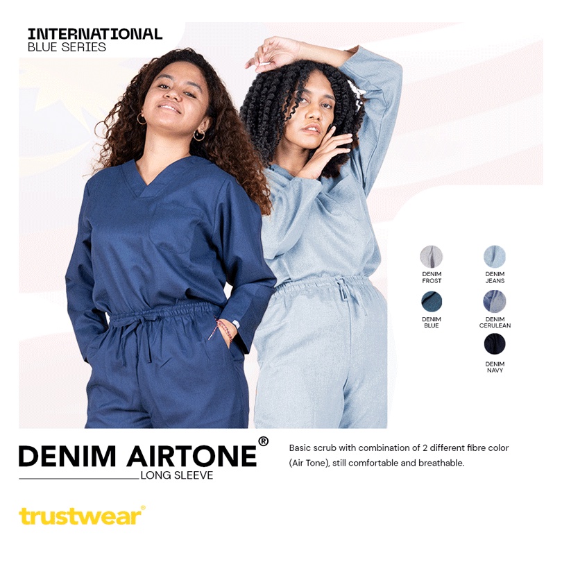 [DENIM Collection] Doctor's Scrub/Set Shirt Pants Take Care OKA OK ...