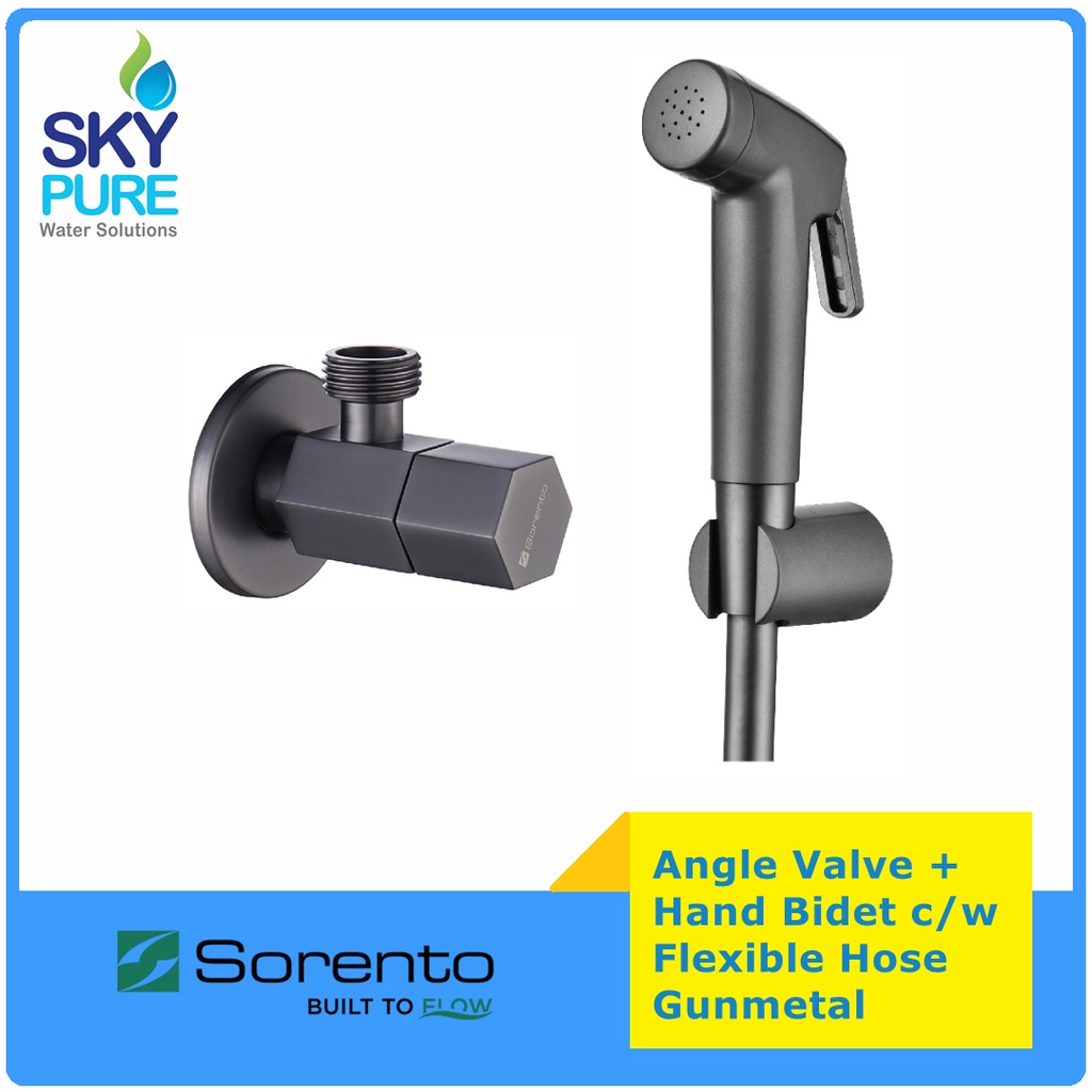 SORENTO SRTWT912-GM GunMetal Angle Valve SRT86-GM Hand Bidet c/w ...