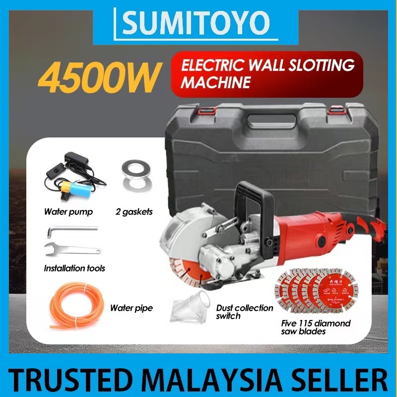 Grooving machine 30MM 4500W Wall Chaser Multi-function Wall Slotting ...