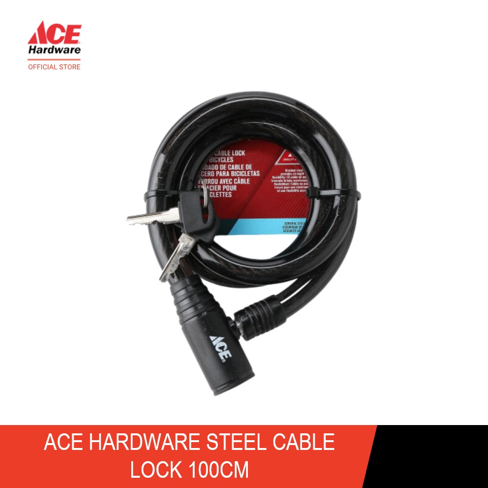 Ace Hardware Steel Cable Lock 100cm | Shopee Malaysia