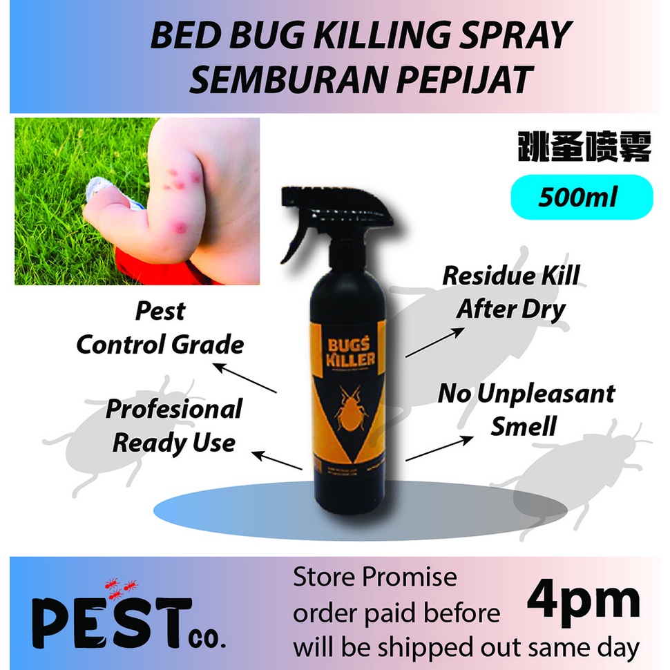 Ubat Pepijat Berkesan 500ml / Bed Bug Killer Spray / Ubat Kutu ...