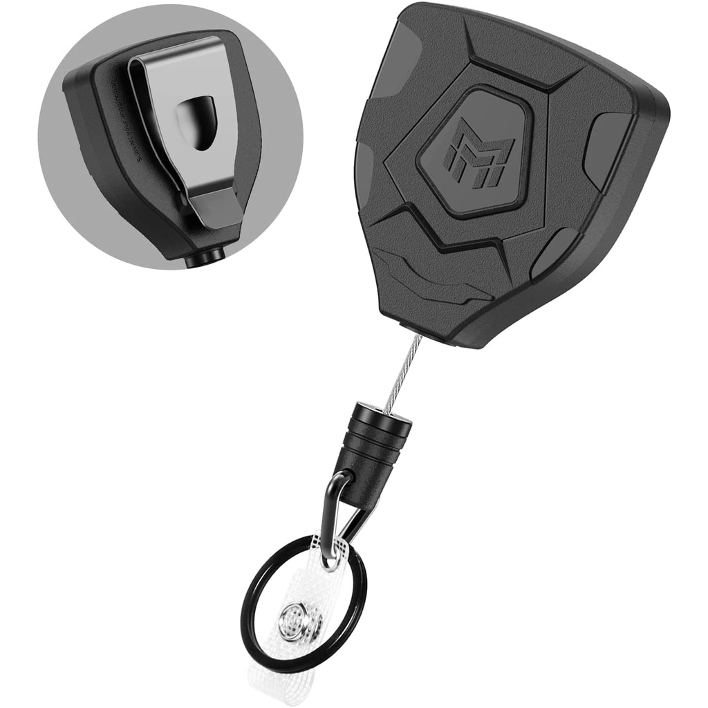 Heavy Duty Retractable Keychain with Belt Clip, Retractable ID Badge ...