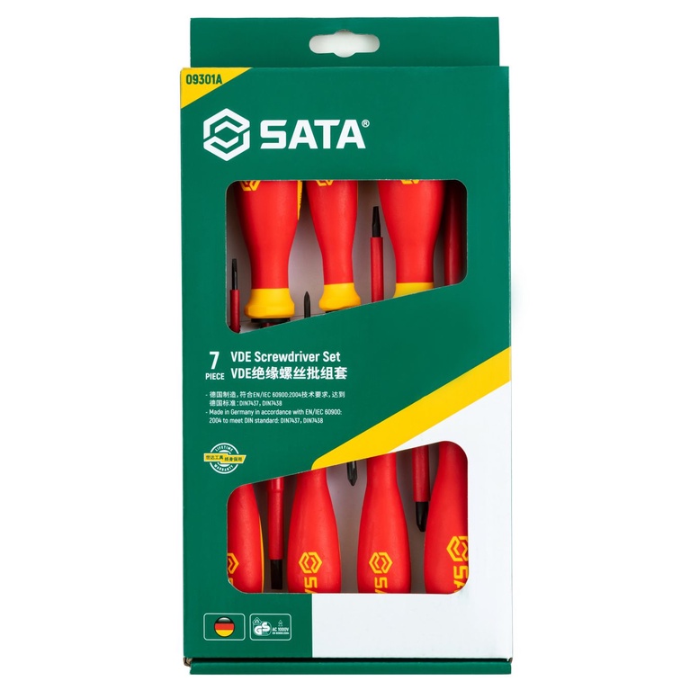 Sata 7Pc. VDE Insulated Screwdriver Set - 09301A | Shopee Malaysia